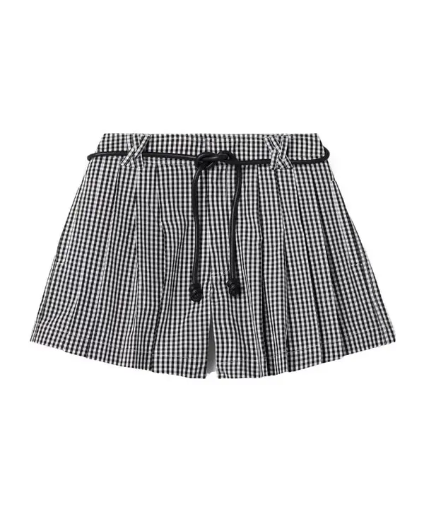 Sea Neci" Belted Gingham Cotton-poplin Shorts