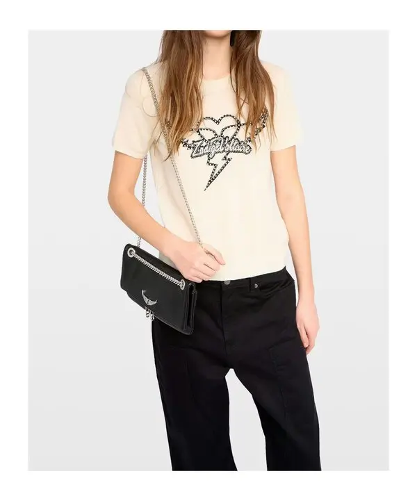 Zadig&Voltaire Short Sleeve Sweater With Rhinestones