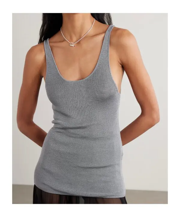 THE FRANKIE SHOP Rivo Knitted Tank - Gray