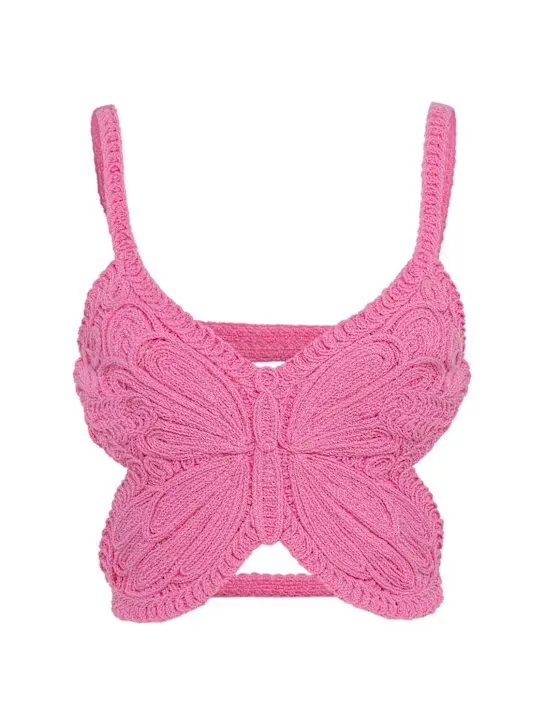 Blumarine Butterfly Crop Top
