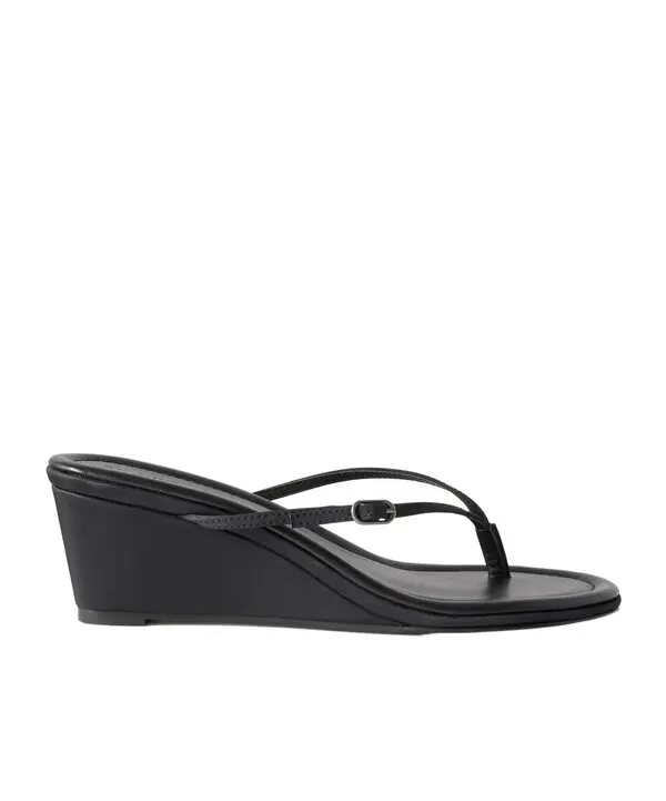ST. AGNI Wedge Sandals - Black