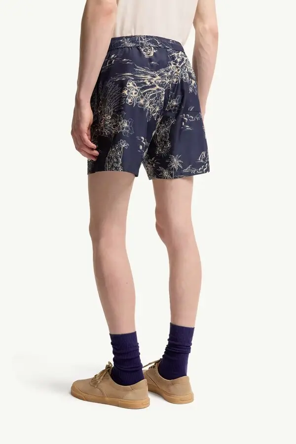 Moncler Logo Patch Drawstring Swim Shorts - Black