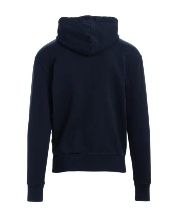 Maison Kitsuné Fox Patch Drawstring Hoodie - Black