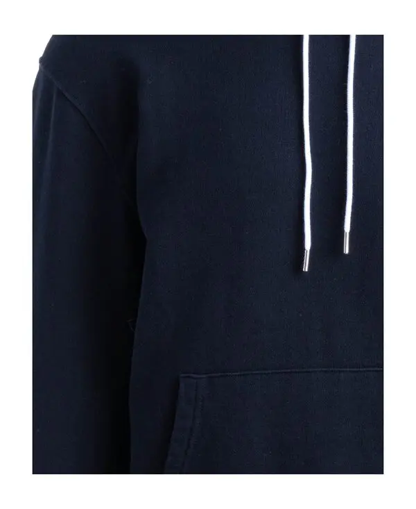 Maison Kitsuné Fox Patch Drawstring Hoodie - Black