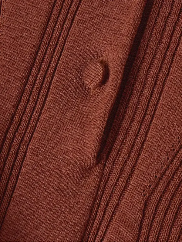 Dries Van Noten Long-sleeved Ribbed Polo Shirt