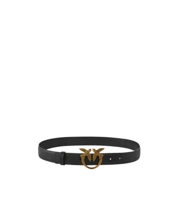 Pinko Lovebird Buckle Belt - Black