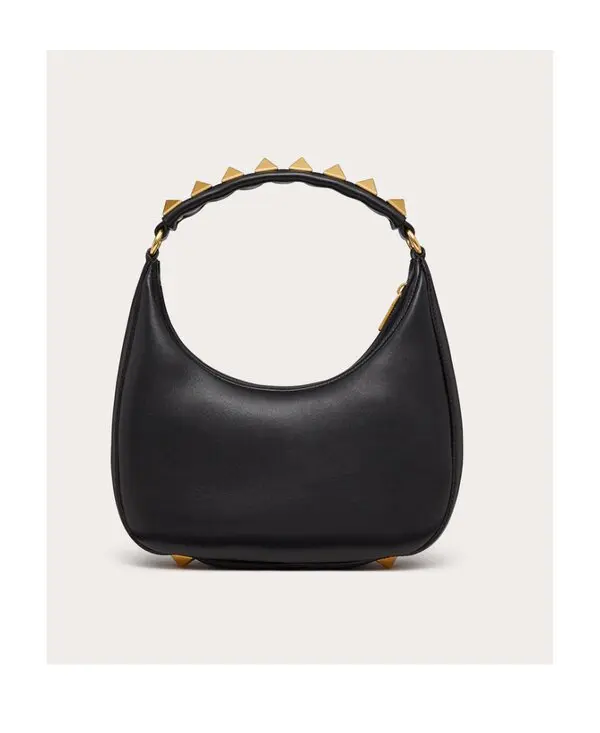 Valentino Garavani Stud Sign Hobo Shoulder Bag - Black