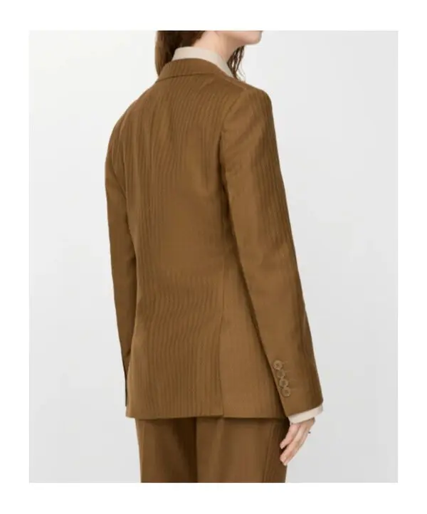 Burberry Single-breasted Tailored Blazer With Jacquard Weave