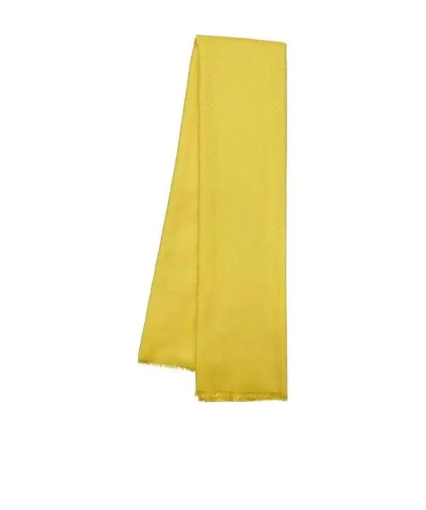 FERRAGAMO Logo Tassel Scarf - Yellow