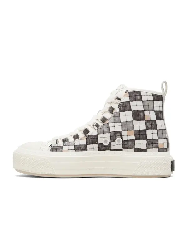 Amiri Checked High-top Sneakers - White