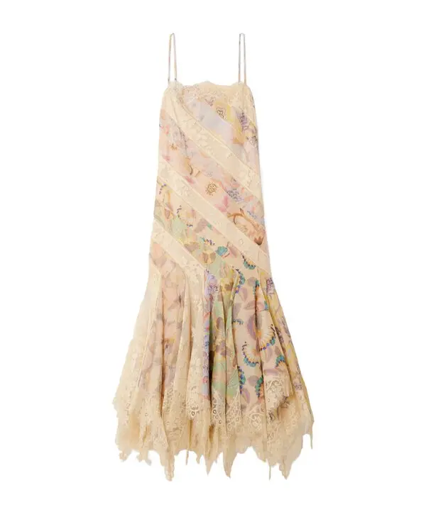 Zimmermann Eden Asymmetrical Pleated Dress