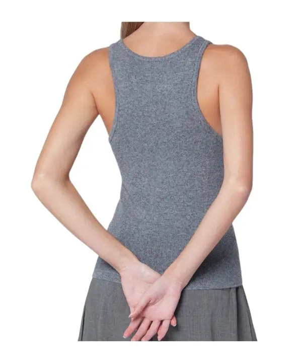 Almada Label Round-neck Ribbed Vest