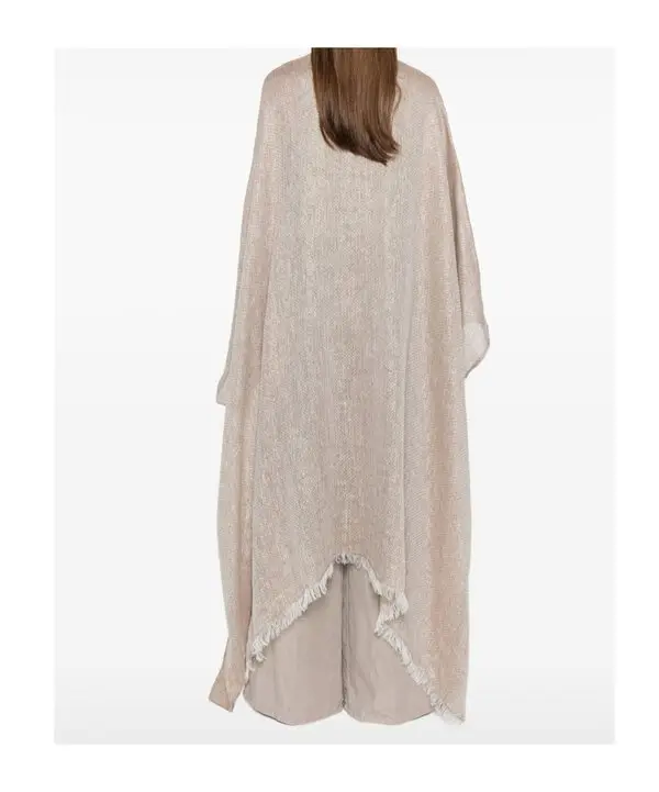 Fabiana Filippi Long Open-front Cardigan With Tassel Hem