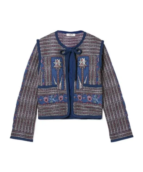 Sea Quilted Patchwork Coat
