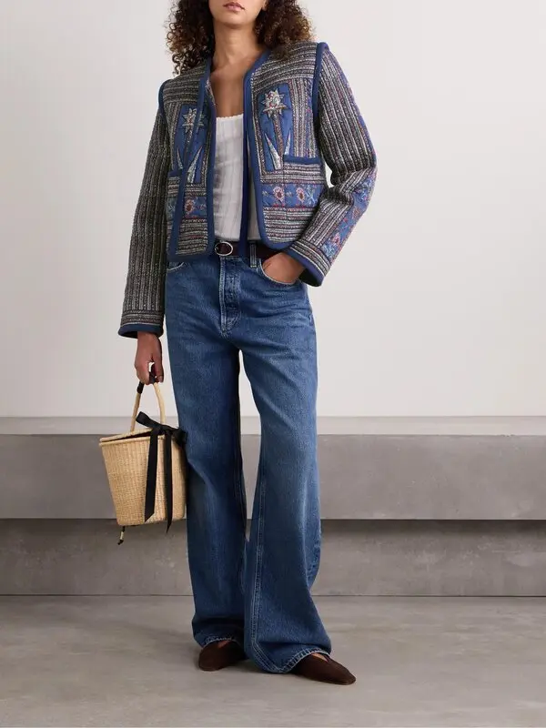 Sea Quilted Patchwork Coat
