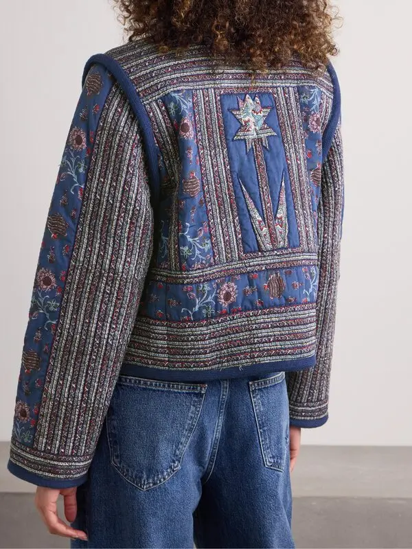Sea Quilted Patchwork Coat