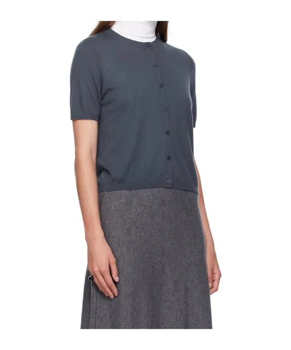 LISA YANG Rib-knit Cashmere Cardigan - Navy