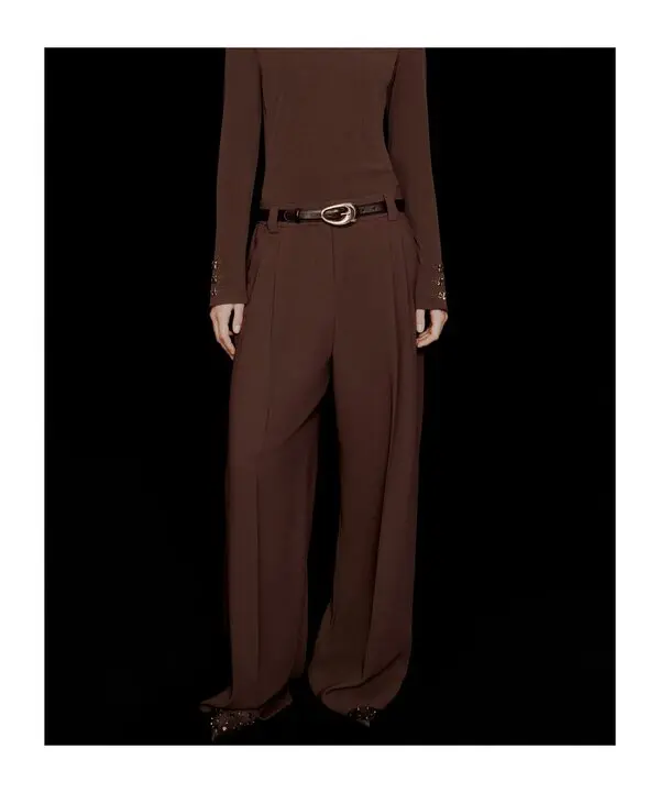 Marella Straight-fit Envers Satin Trousers