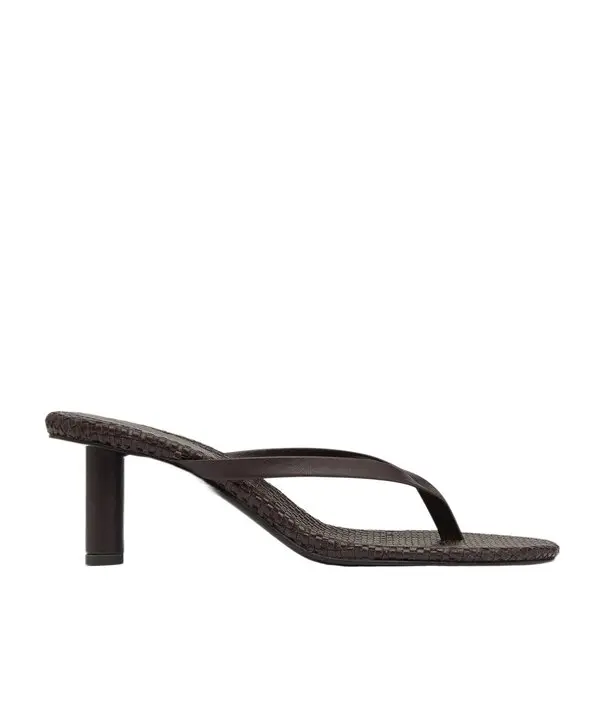 ST. AGNI Open-toe High-heeled Sandals - Coffee