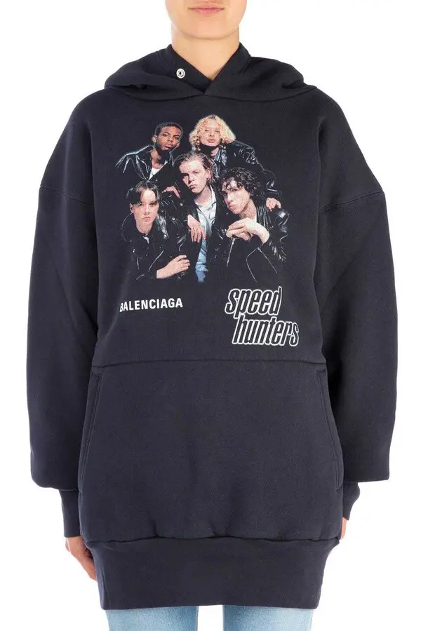 Balenciaga Printed Hooded Hoodie