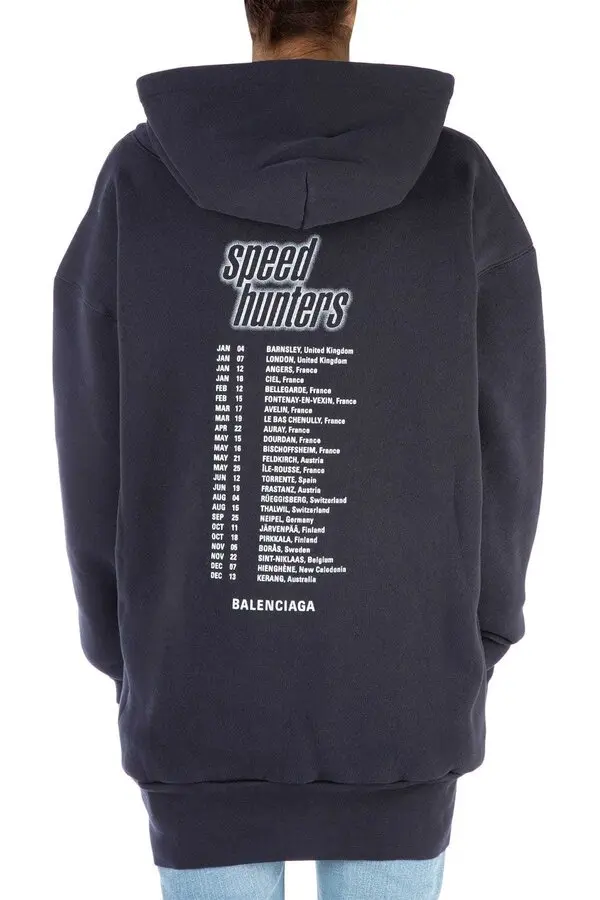 Balenciaga Printed Hooded Hoodie