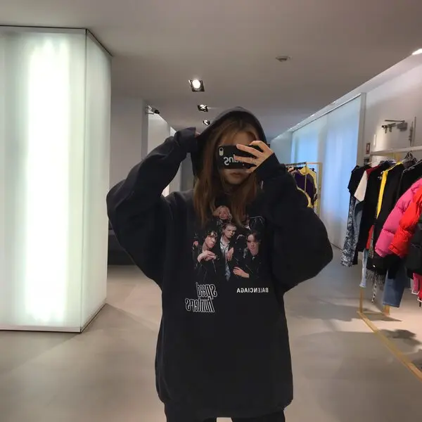 Balenciaga Printed Hooded Hoodie