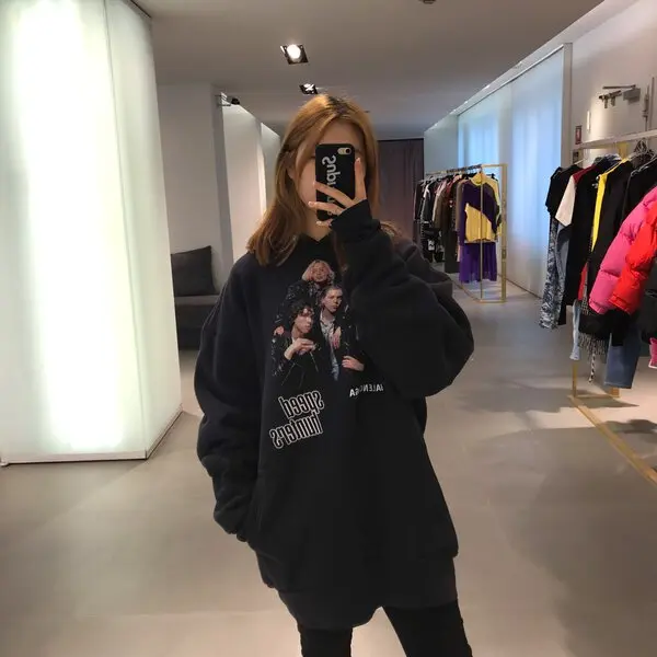 Balenciaga Printed Hooded Hoodie