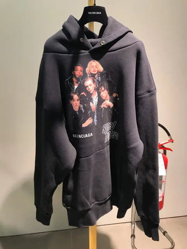 Balenciaga Printed Hooded Hoodie