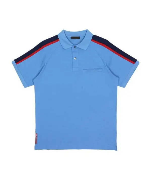 Prada Logo Details Polo Shirt - Blue