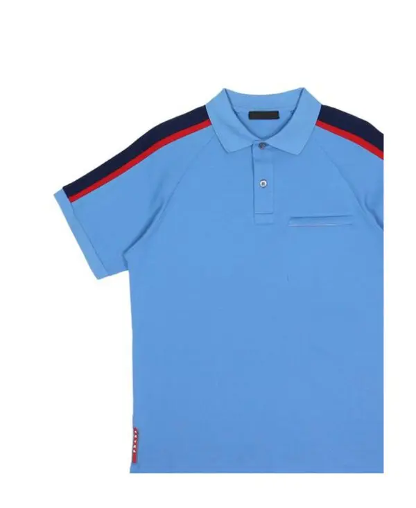 Prada Logo Details Polo Shirt - Blue