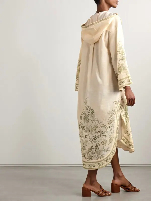 Zimmermann Ascension Hooded Printed Dress