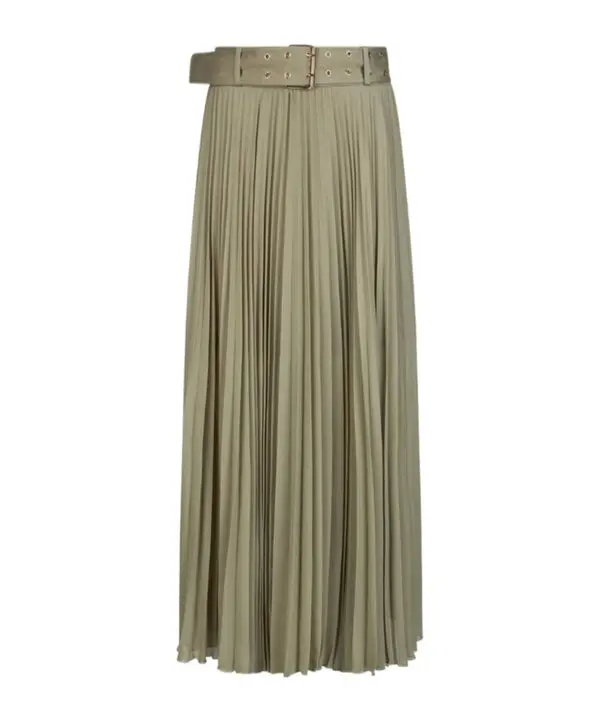 Liu Jo Pleated Maxi Skirt With Removable Belt