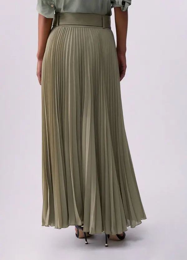 Liu Jo Pleated Maxi Skirt With Removable Belt