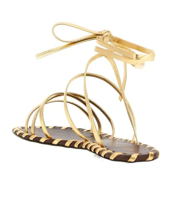 GIANVITO ROSSI Nappa Tie Sandals