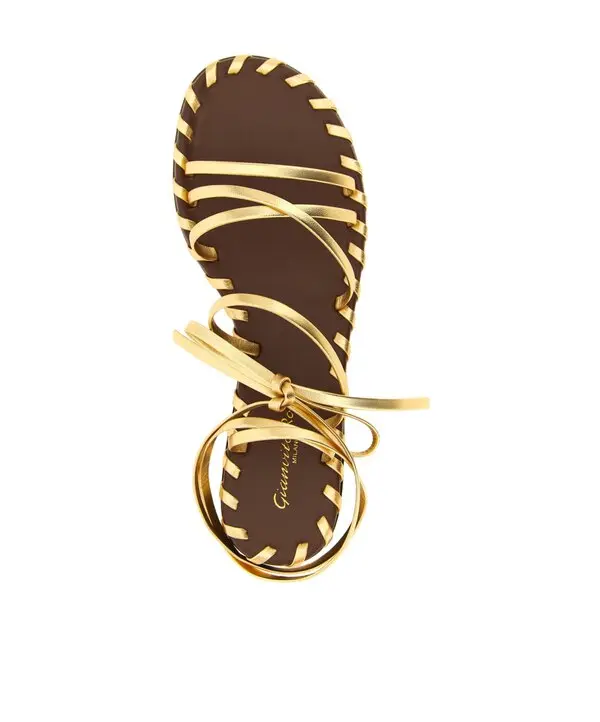 GIANVITO ROSSI Nappa Tie Sandals