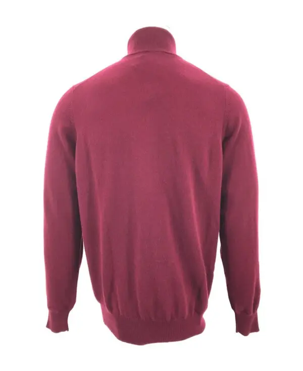 FERRAGAMO Quarter Zip Knitted Sweater - Red