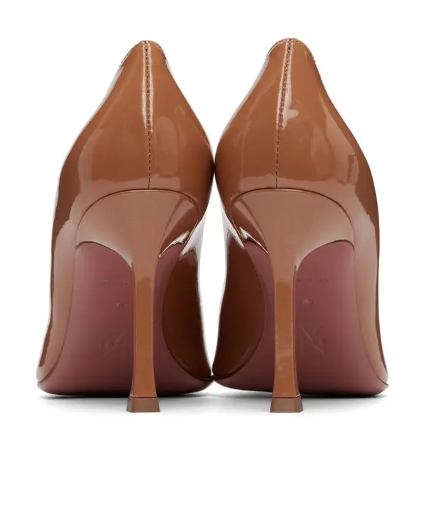 Amina Muaddi Camelia 90 Pointed-toe Pumps - Brown