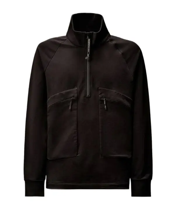 C.P. COMPANY Half-zip Pocket Sweatshirt - Black
