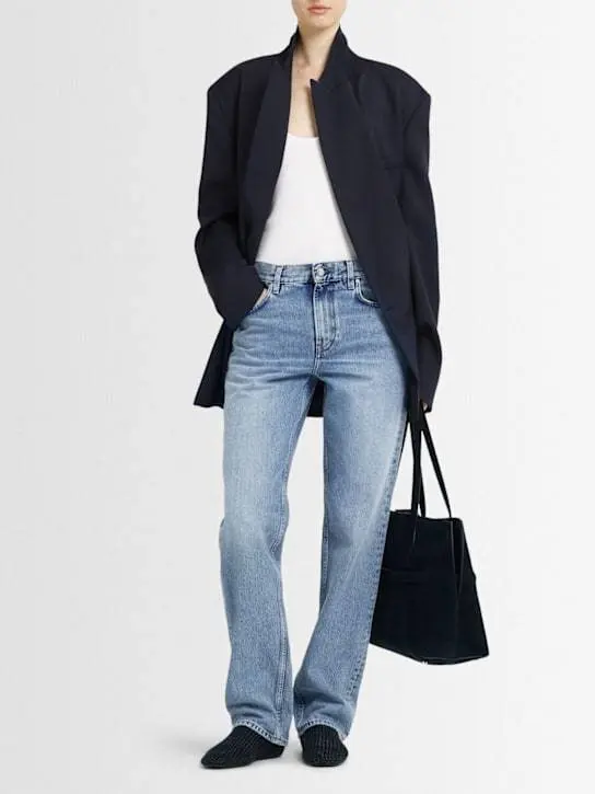 TOTEME Low Rise Straight Cotton Denim Jeans