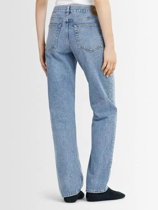 TOTEME Low Rise Straight Cotton Denim Jeans