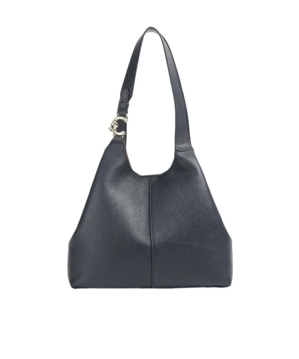 COCCINELLE C-easy Logo Charm Tote Bag - Dark Blue