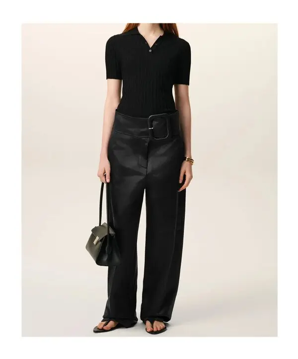 AMI Paris High-waisted Belted Balloon Trousers