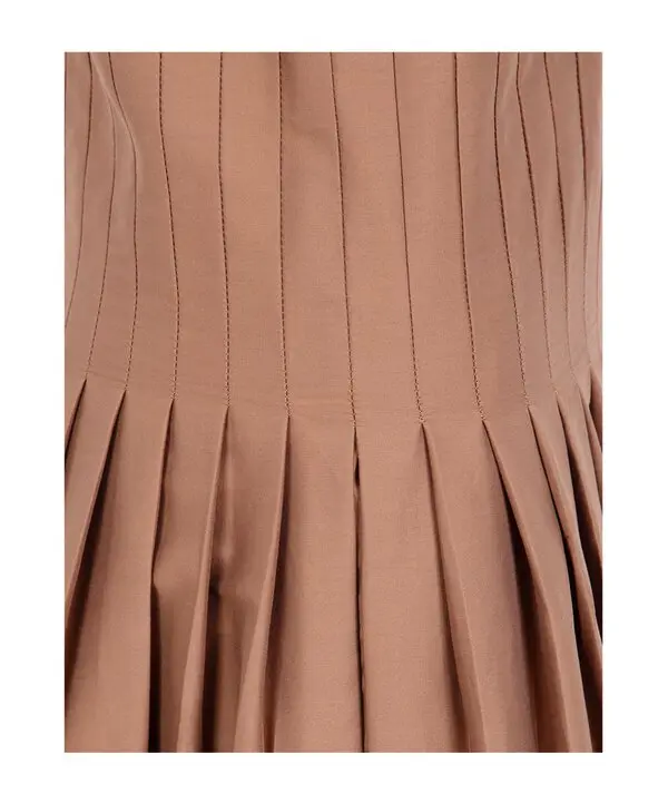 SEMICOUTURE Belted Pleated Maxi Dress