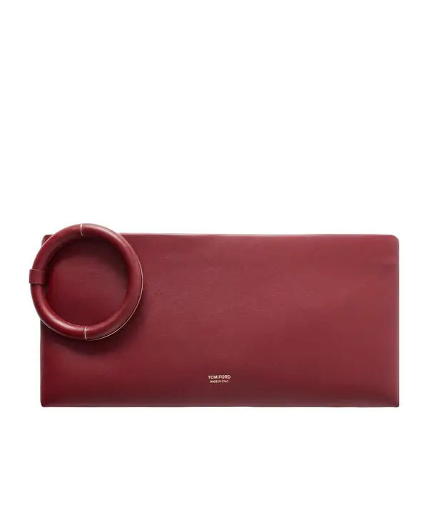TOM FORD Leather Clutch With Hoop Handle
