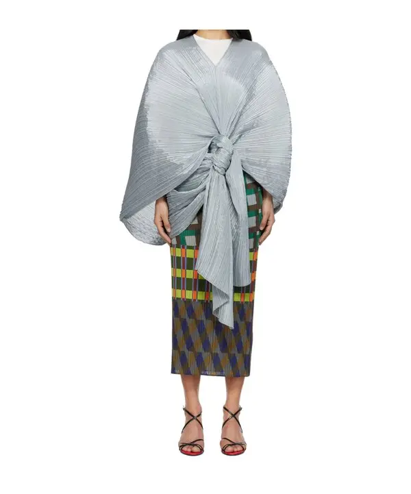 PLEATS PLEASE BY ISSEY MIYAKE Madame-t Semi-transparent Silk Scarf