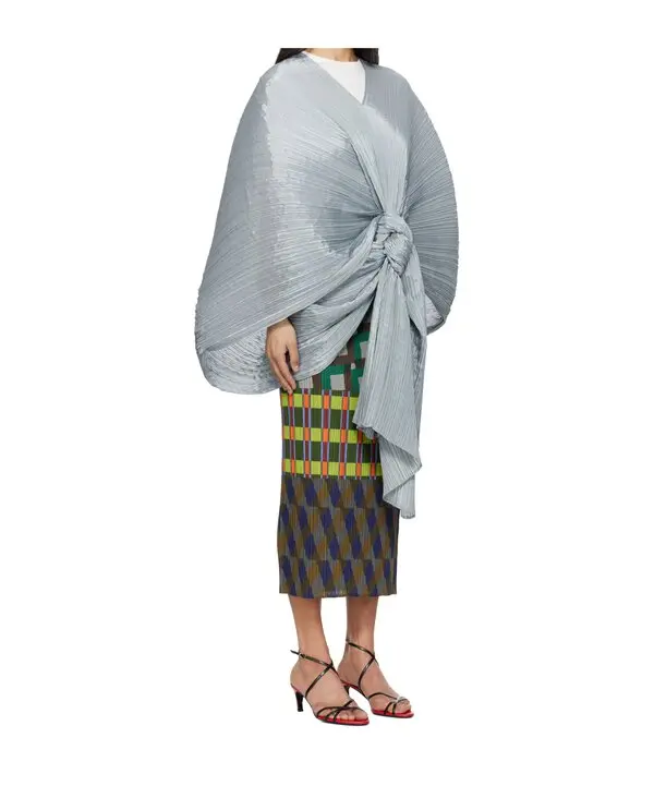 PLEATS PLEASE BY ISSEY MIYAKE Madame-t Semi-transparent Silk Scarf