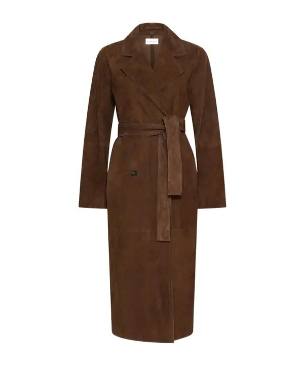 Marella Suede Belted Trench Coat