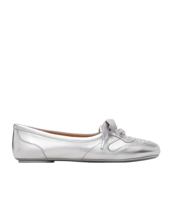 GIANVITO ROSSI Vault Ballet Flats - Silver