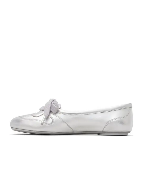 GIANVITO ROSSI Vault Ballet Flats - Silver