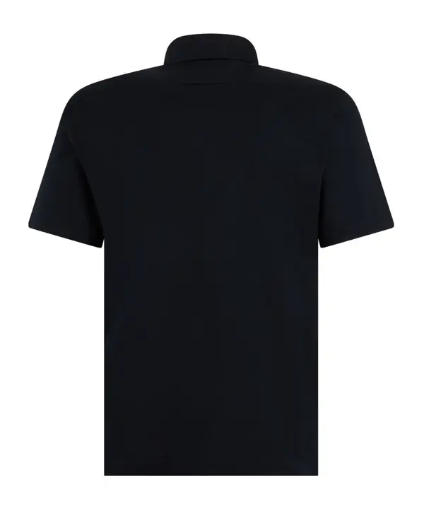 Zegna Classic Collar Short Sleeve Polo Shirt